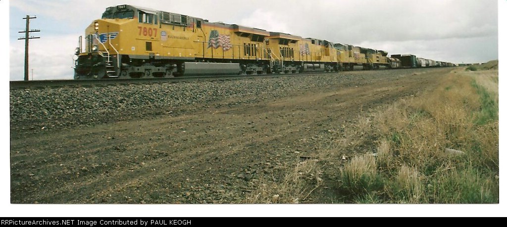 UP 7807 and UP 7902 up close and Medcine Bow, Wy.